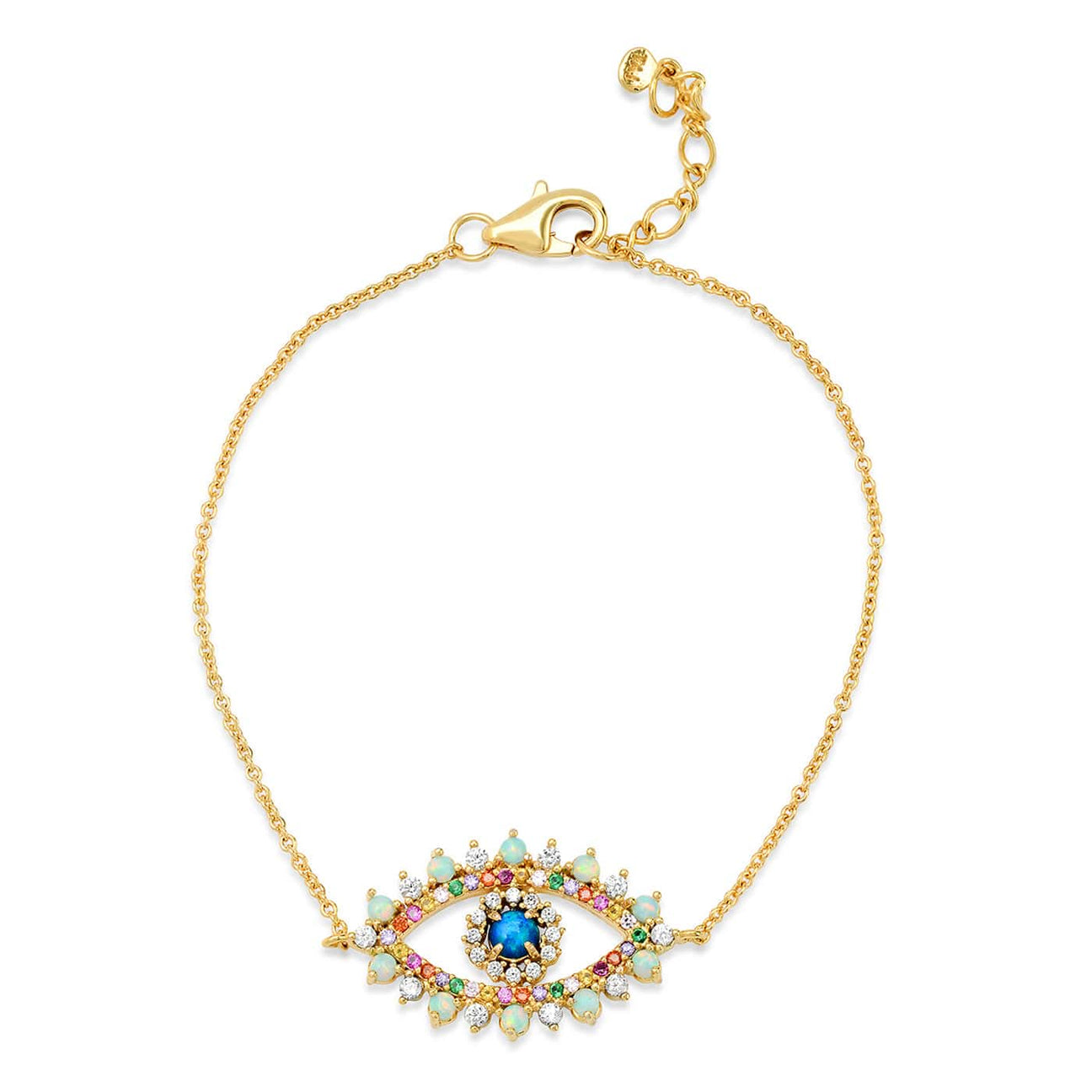 Opal Evil Eye Chain Bracelet – TAI JEWELRY