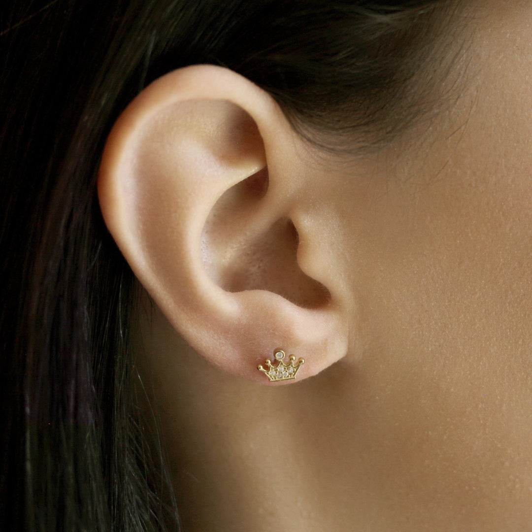 Crown Studs – TAI JEWELRY