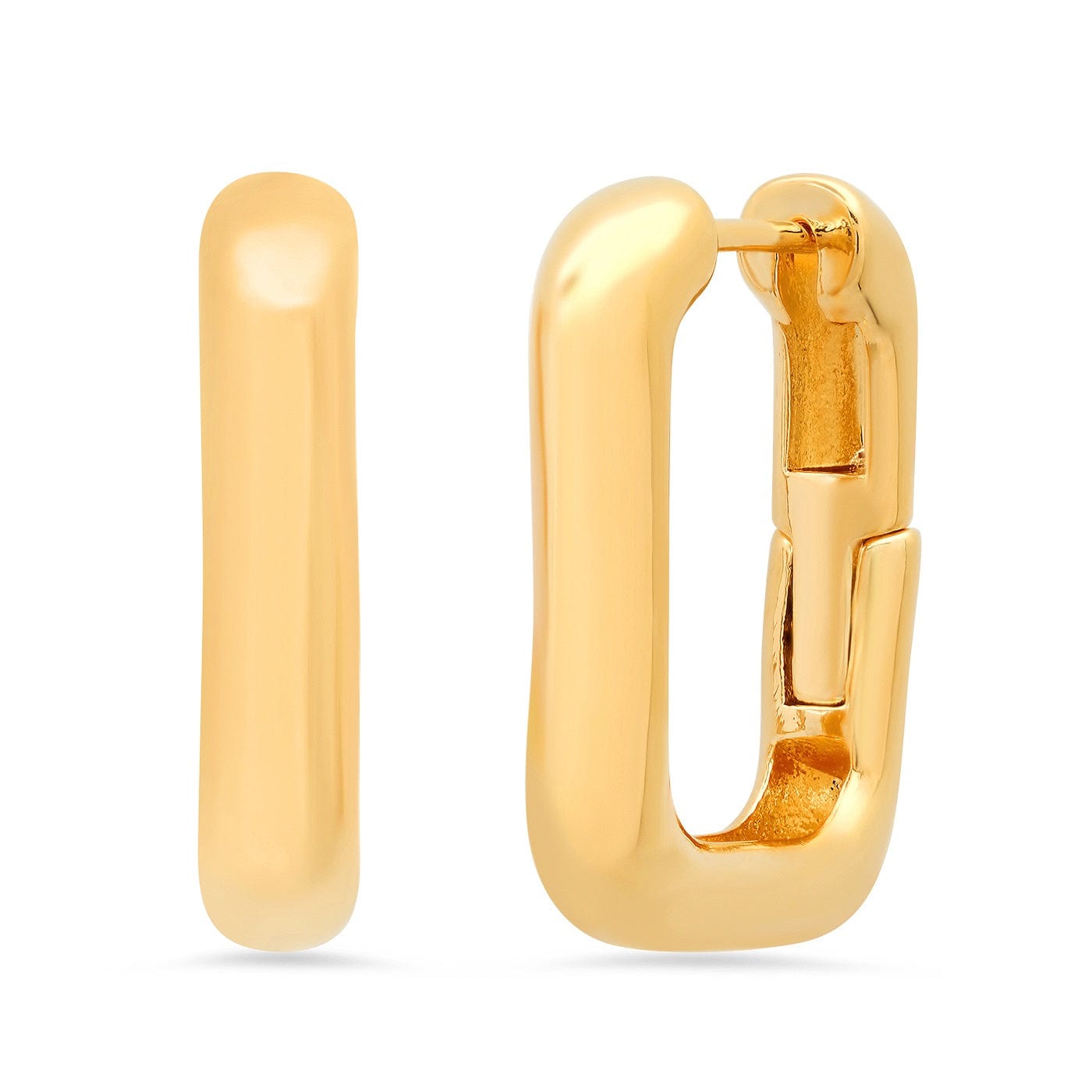 Gold Link Hoop – TAI JEWELRY