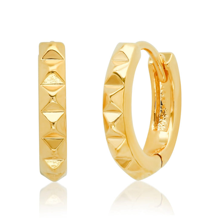 Pyramid Huggies – TAI JEWELRY