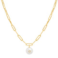Chainlink Necklace With Pearl – TAI JEWELRY