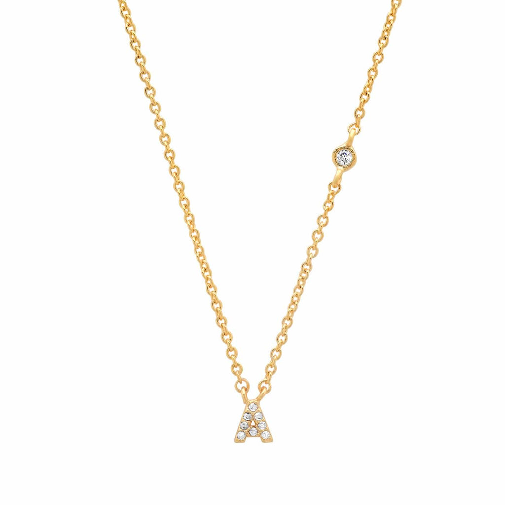 CZ Initial Necklace – TAI JEWELRY