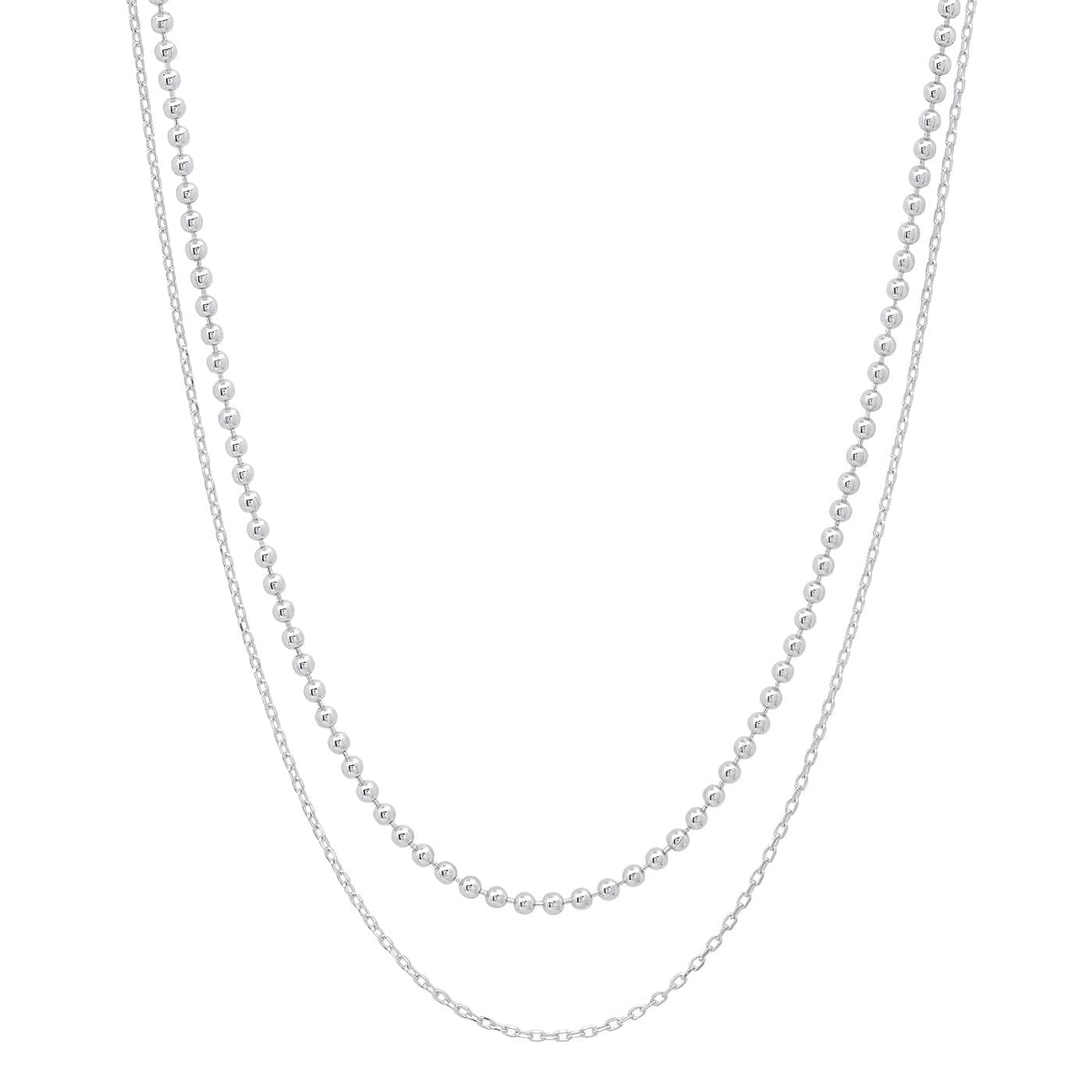 Double Chain Layering Necklace – TAI JEWELRY