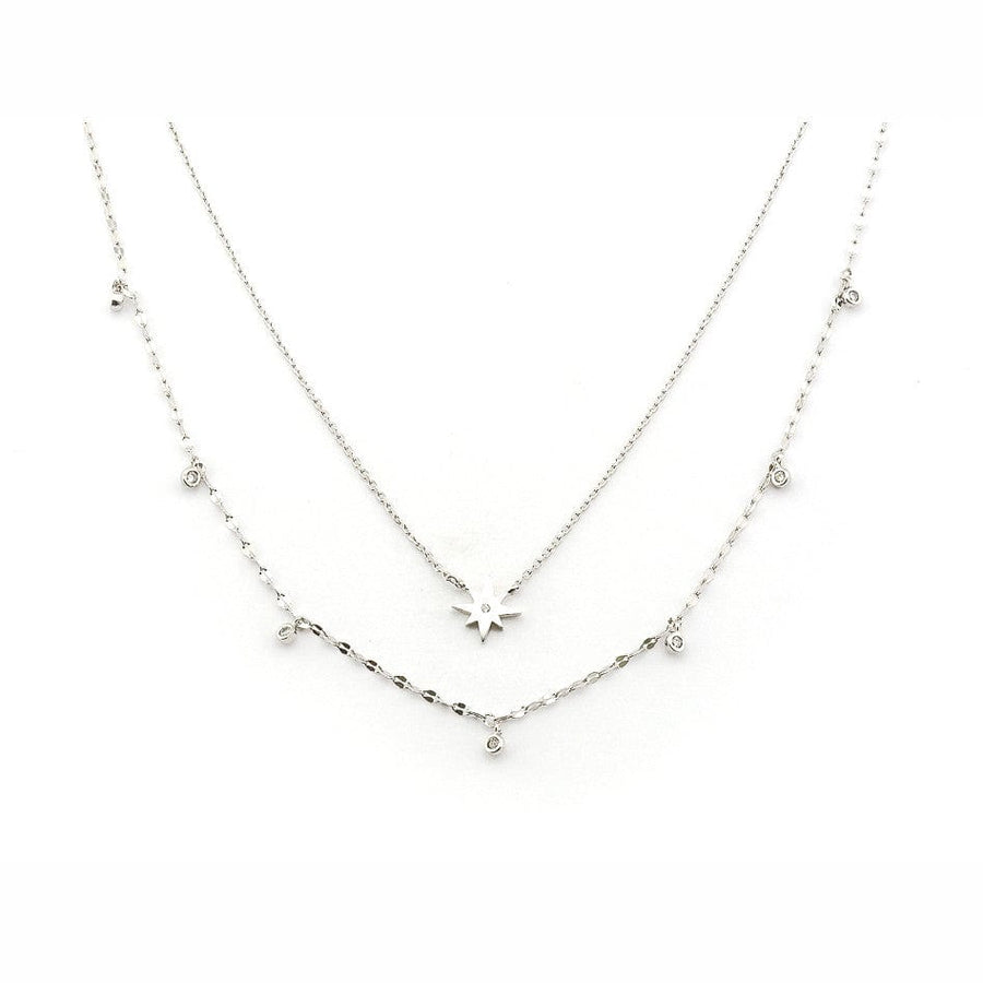 Double Layer Starburst Necklace – TAI JEWELRY