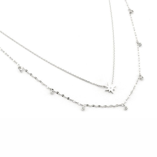 Double Layer Starburst Necklace – TAI JEWELRY